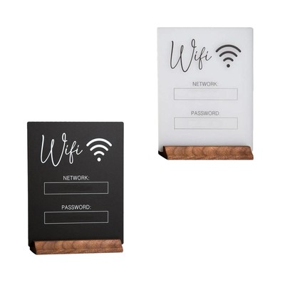 WiFi Password Sign Plaque WiFi Display Board for Hotel Coffee Tables ...