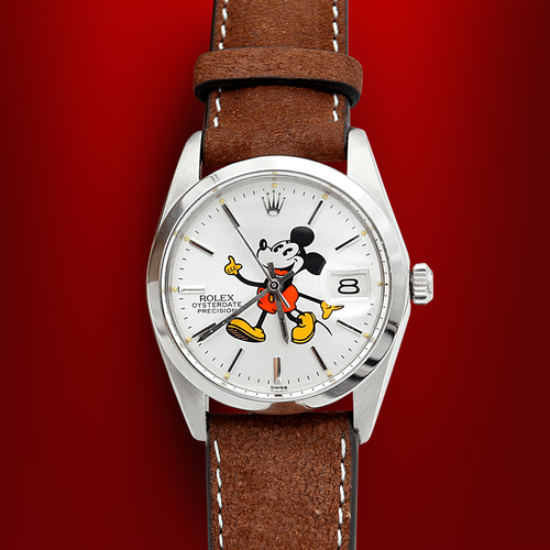 Rolex Precision Date ref. 6694 - Mickey Mouse Dial - Leather Strap | eBay