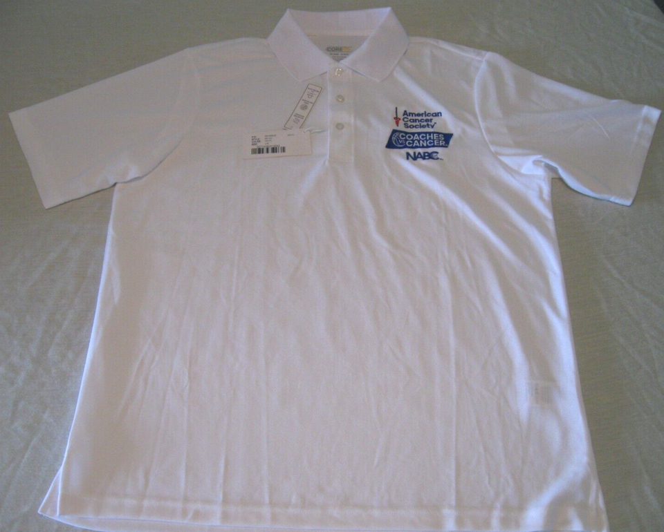 NABC Coaches vs Cancer Basketball Polo Shirt NEW Men's Large Core 365 ...
