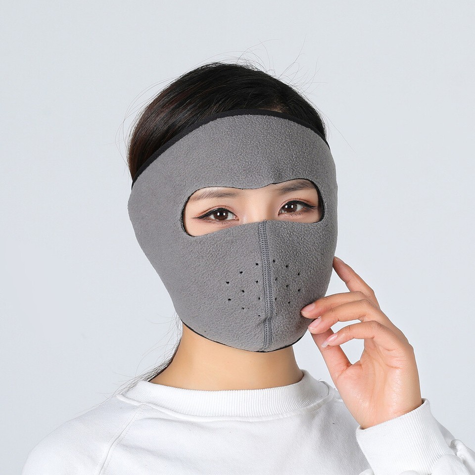 Winter Fleece Ski Mask Cycling Full Face Mask Cold Weather Warm ...