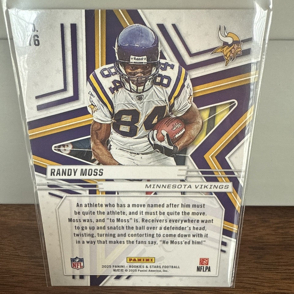 2025 Panini Rookies & Stars Red RANDY MOSS #76 MINNESOTA VIKINGS 🏈 | eBay