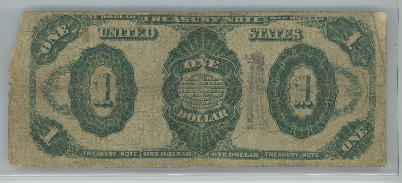 1891 $1.00 United States Treasury Note Bruce/Roberts F-352 CIRC | eBay