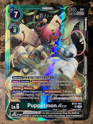 Digimon TCG World Convergence Puppetmon ACE BT21-051 SR | eBay
