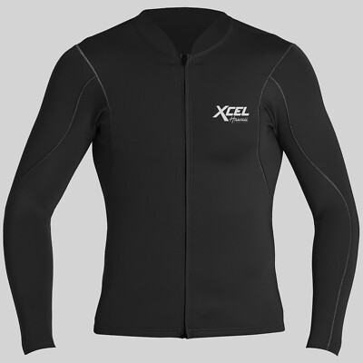XCEL AXIS 1.0/0.5 LS FZ Men's Wetsuit Jacket - BLK - Small - NWT | eBay