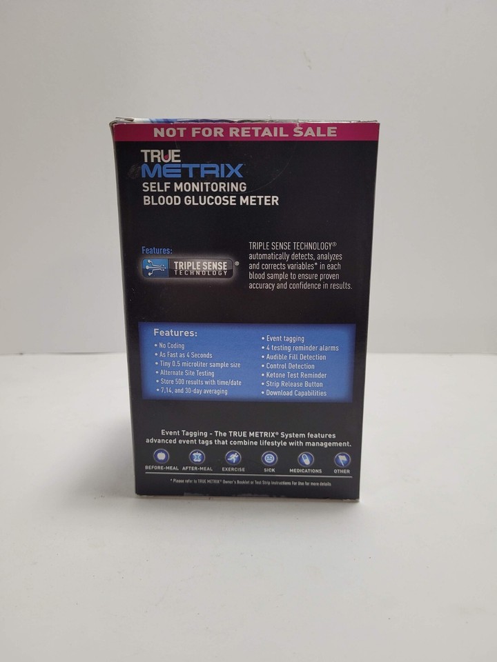 True Metrix Blood Glucose Meter Kit - Includes 10 Test Strips and ...