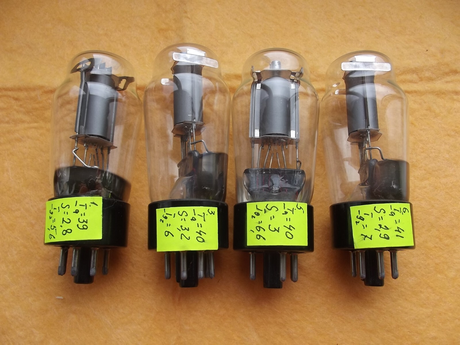 MATCHED QUAD 6F6S=6F6G, 6F6 output beam tetrode COBRA 1961,63 | eBay