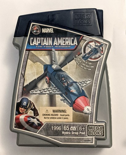 CAPTAIN AMERICA Hydra Drop Pod 1996 MARVEL MEGA BLOKS CONSTRUX N55-h ...