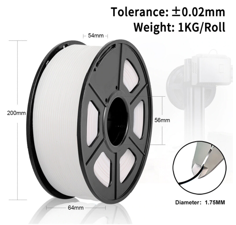 Cybridge 3D Printer 3D Filament Resin Standard PLA PLA+ Spool 1.75mm ...
