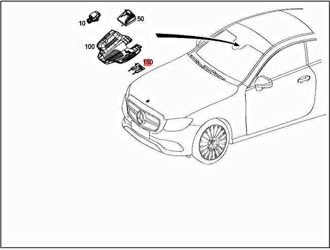 Genuine MERCEDES C205 C238 S205 S213 W205 Cover mirror base ...