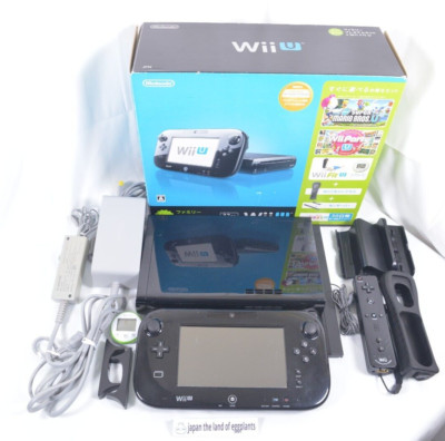 Nintendo Wii U Premium Set Black Console 32GB Box NTCS-J From Japan | eBay