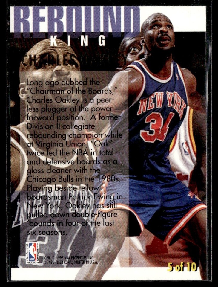 1995-96 Fleer Charles Oakley New York Knicks #5 | eBay