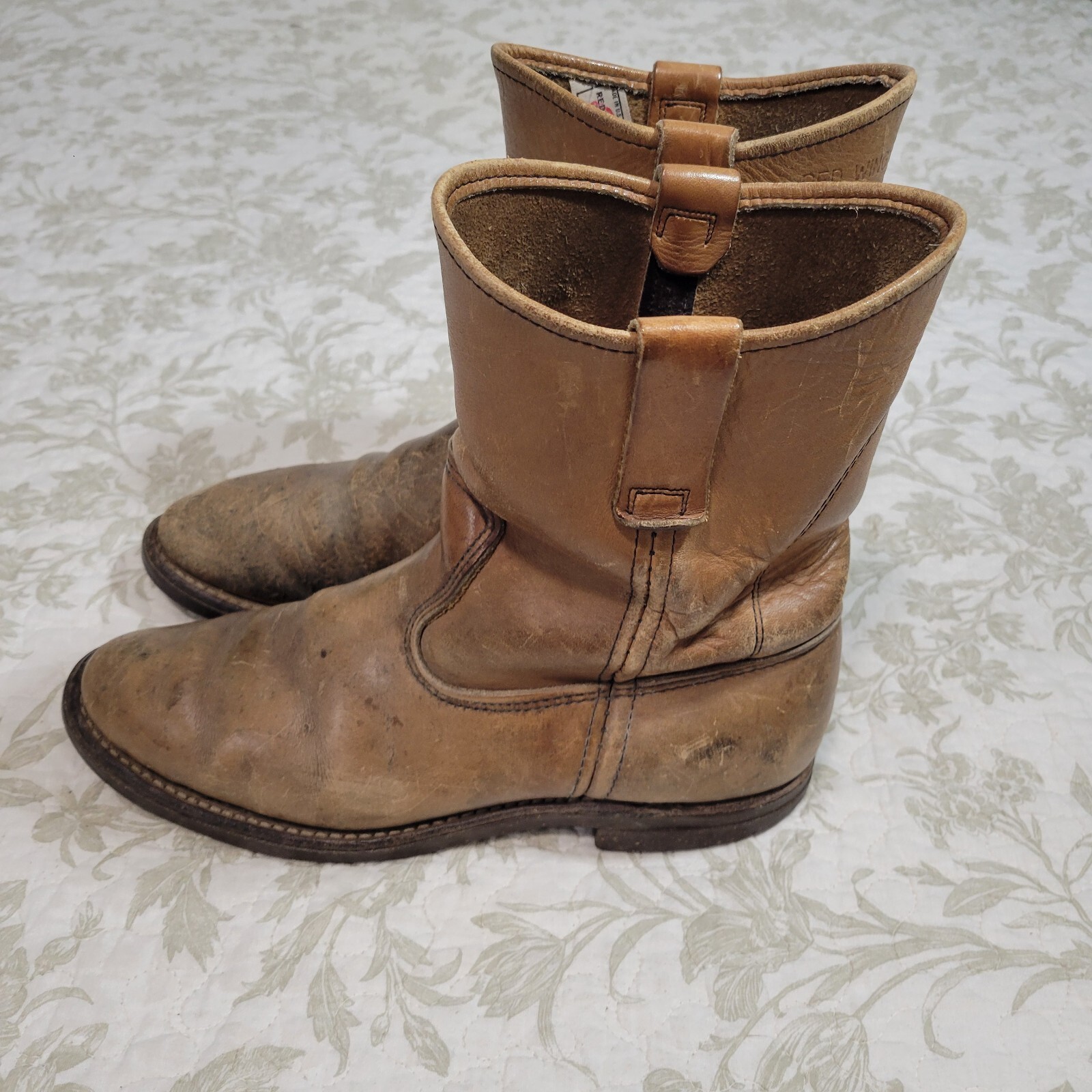 Vintage Red Wing Boots Brown Leather Roper Cowboy Boots Size 8 READ | eBay