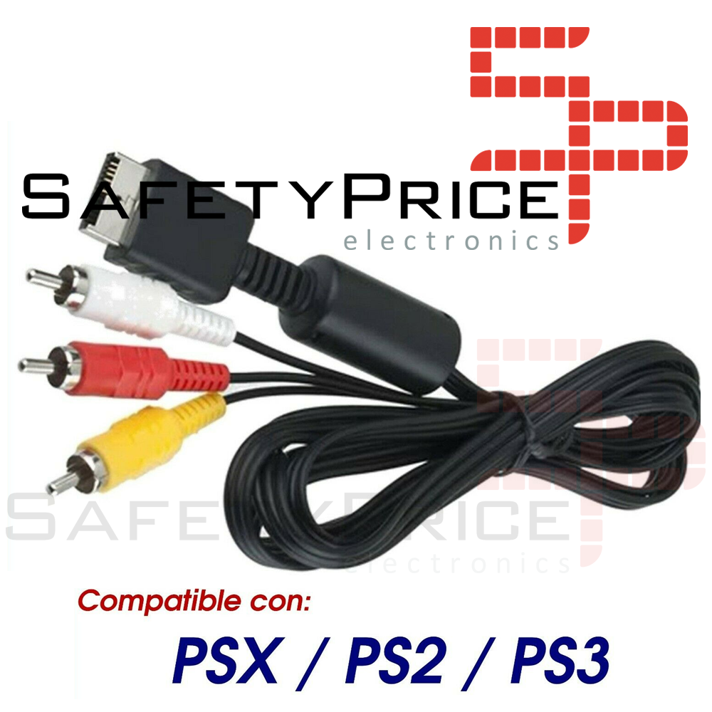 CABLE DE VIDEO PARA PLAYSTATION 1 2 3 PSX PS1 PS2 PS3 AV TV AUDIO RCA ...