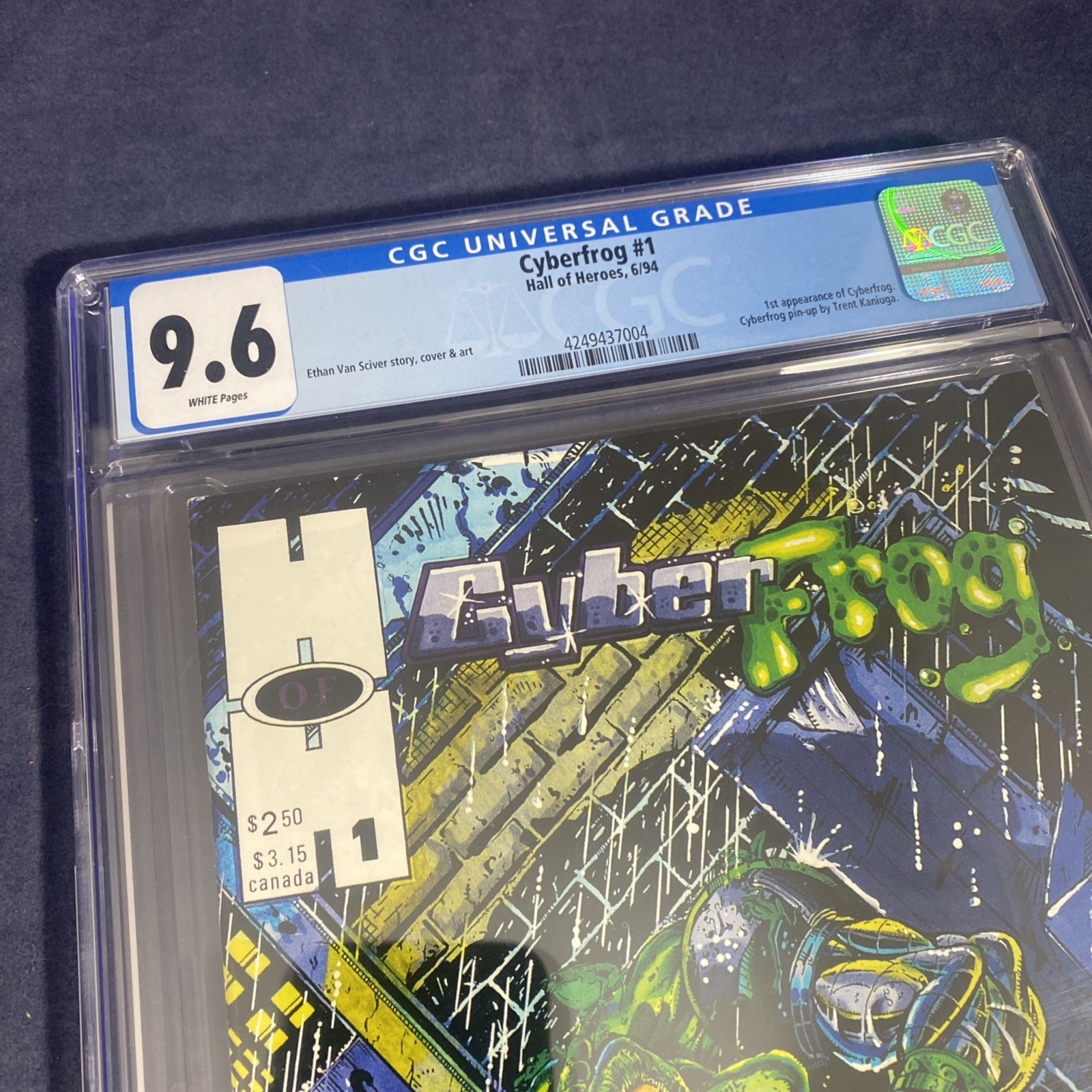 Cyberfrog #1 CGC 9.6 WHITE pages! (Ethan Van Sciver!) 1994 Hall of ...