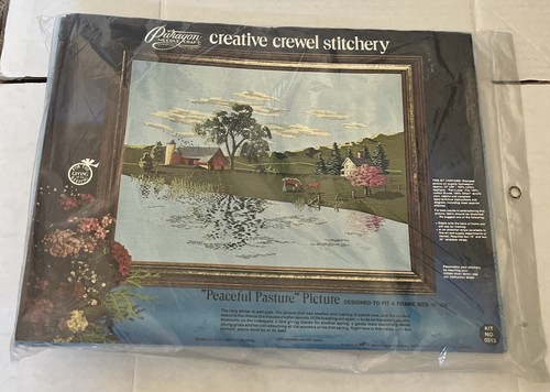Paragon Creative Crewel Stitchery - “ Peaceful Pasture” 18x24 Inch Kit ...
