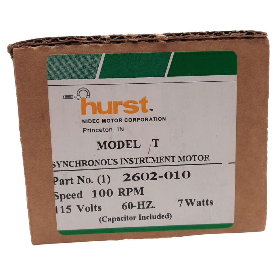 Hurst 2602-010 Model T Synchronous Motor 115VAC, 7W, 100RPM, 19.75oz-in ...