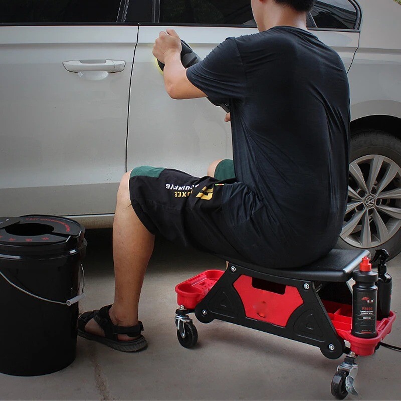 Auto Detailing High Ladder Step Stool Footsteps Ladder Folding Cushion ...