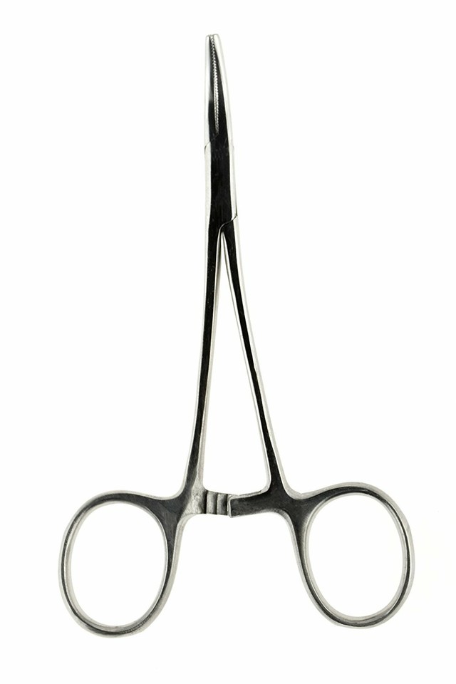 2-Pack 5" Curved Hemostat Forceps Locking Clamps Stainless Steel ...