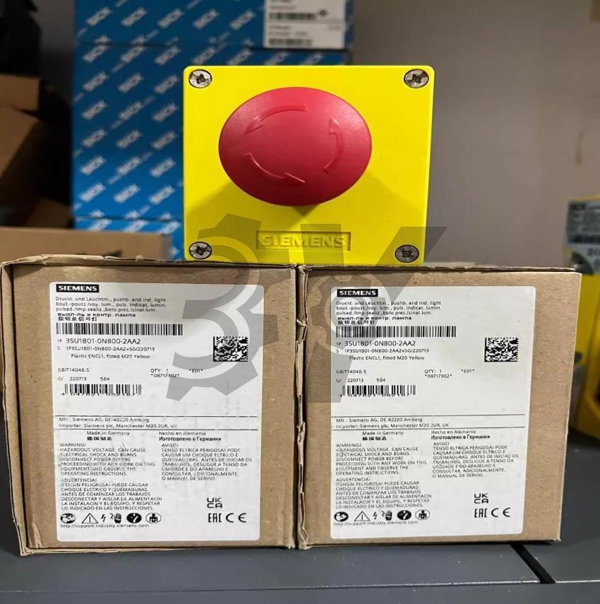 1PC New Siemens 3SU1801-0NB00-2AA2 E-STOP ASSEMBLY 40MM 2 NC | eBay
