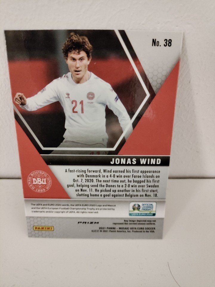 Jonas Wind Denmark Panini Red Mosaic Parallel Fotball Card Rookie | eBay
