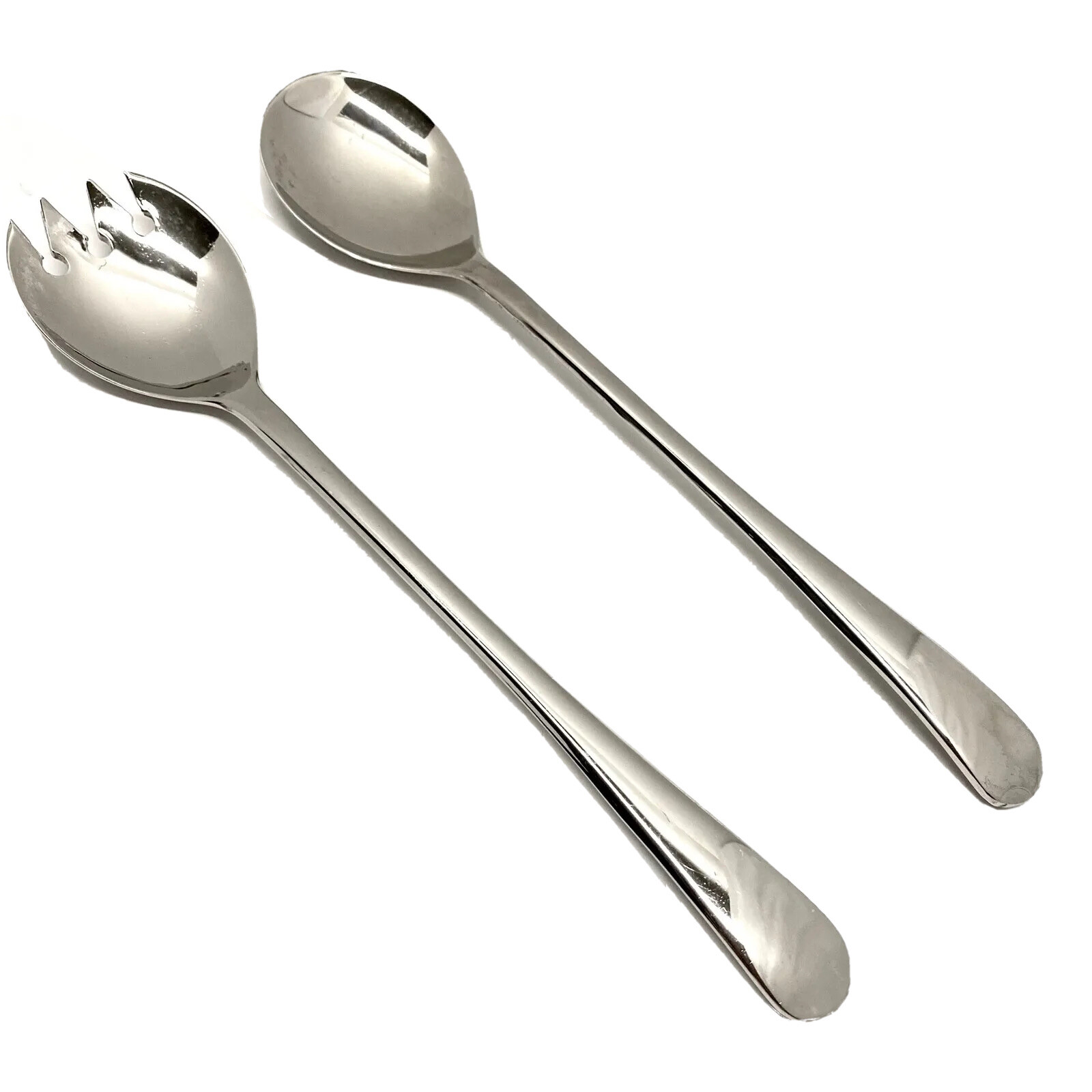 Raimond Italy Silverplate Serving Salad Spoon & Fork 9 1/2" Silverware ...