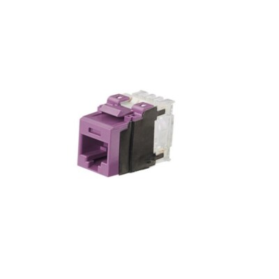 Panduit NK6X88MVL Cat-6A Punchdown Keystone Jack Module UTP RJ45 Violet ...