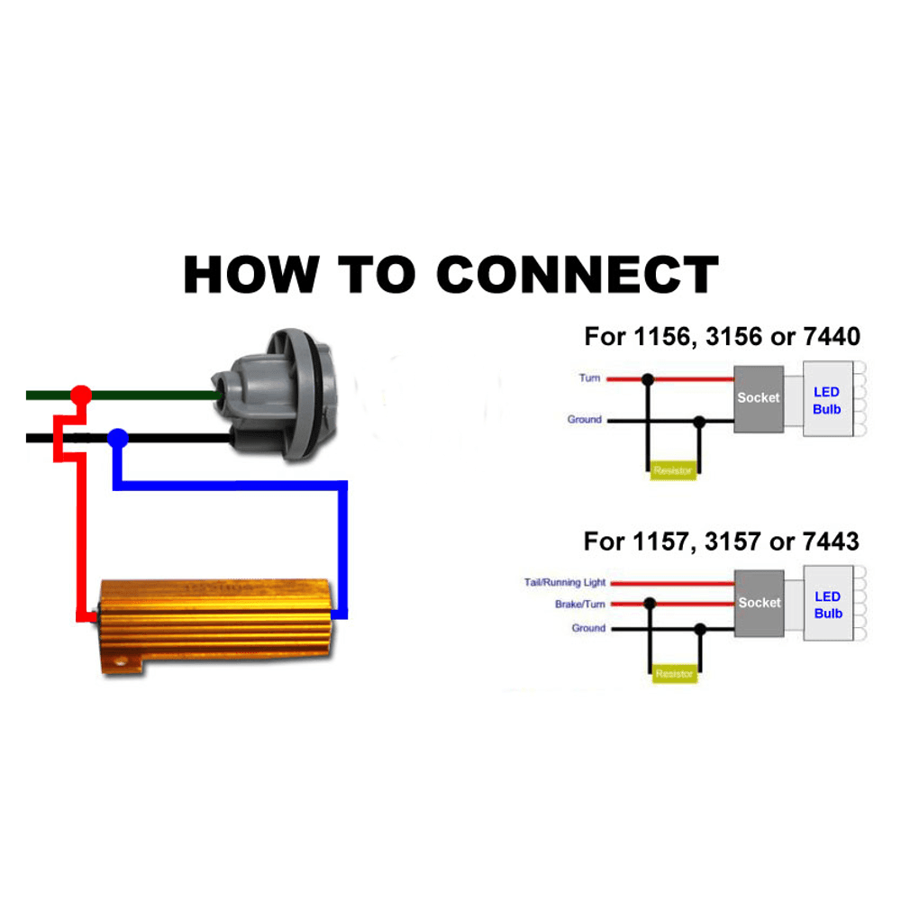 8 Pin Resistor LED Turn Signal Resistor Module For Harley Davidson - 8 ...