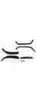 For Hummer H1 /Humvee /HMMWV 8Pcs Fender Flares overfender W/ hardware ...