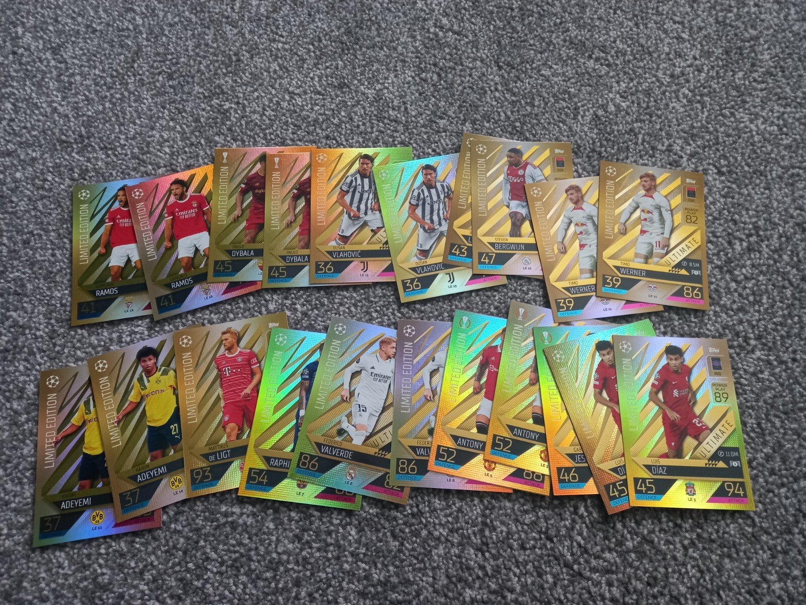 TOPPS MATCH ATTAX EXTRA 22/23 cards, foils, limited, shield pick from ...