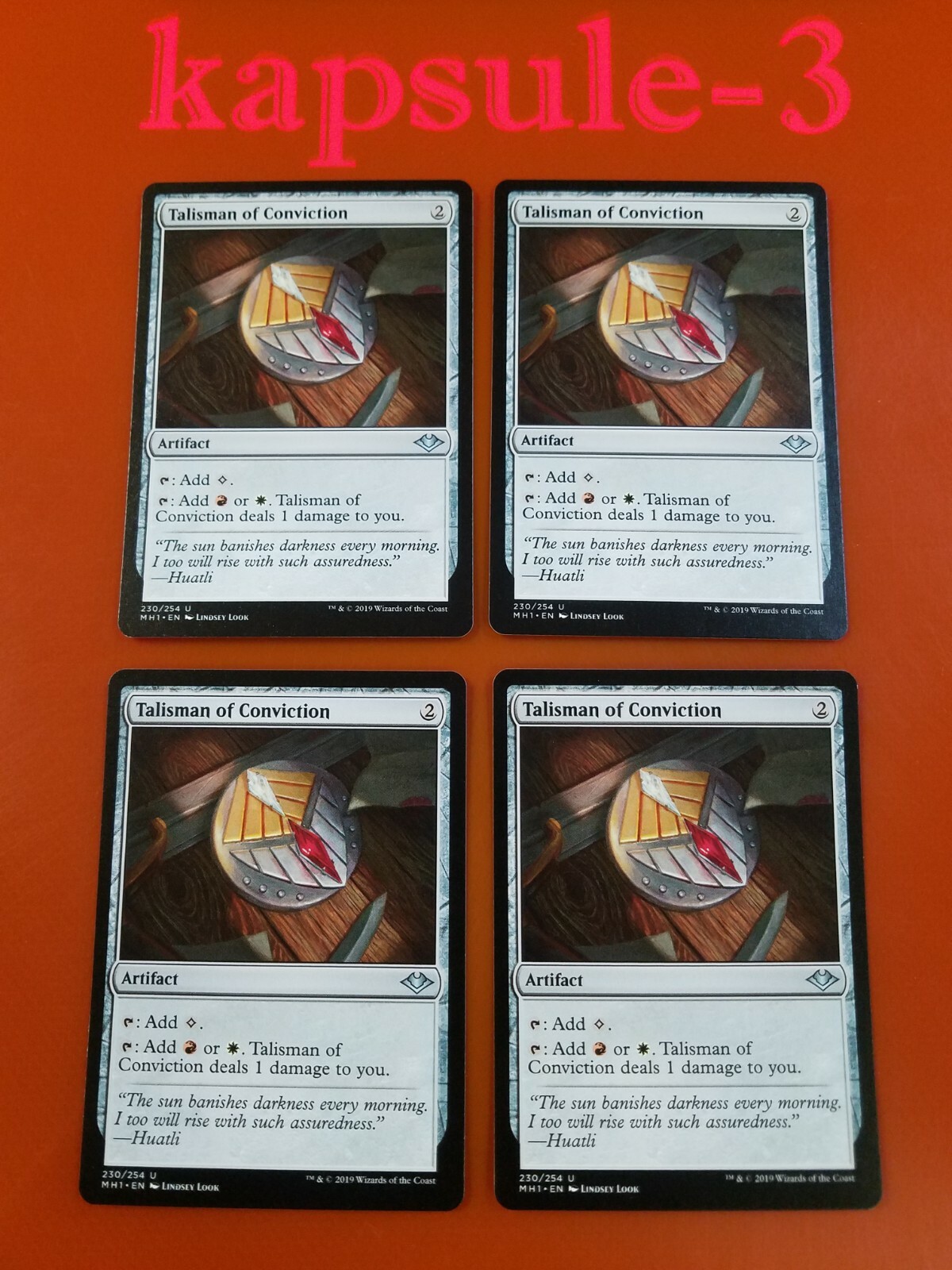 4x Talisman of Conviction | Modern Horizons | MTG Magic Cards | eBay