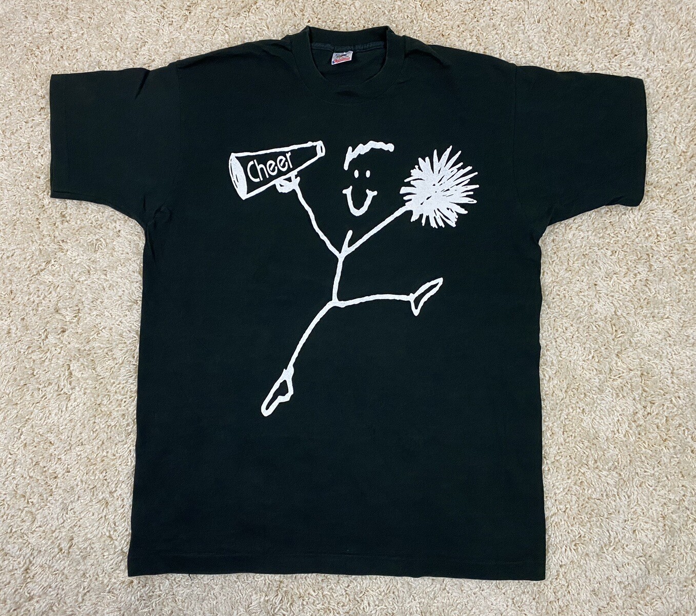 VINTAGE 80s 90s STICK FIGURE DRAWING CHEER TEAM SQUAD… - Gem