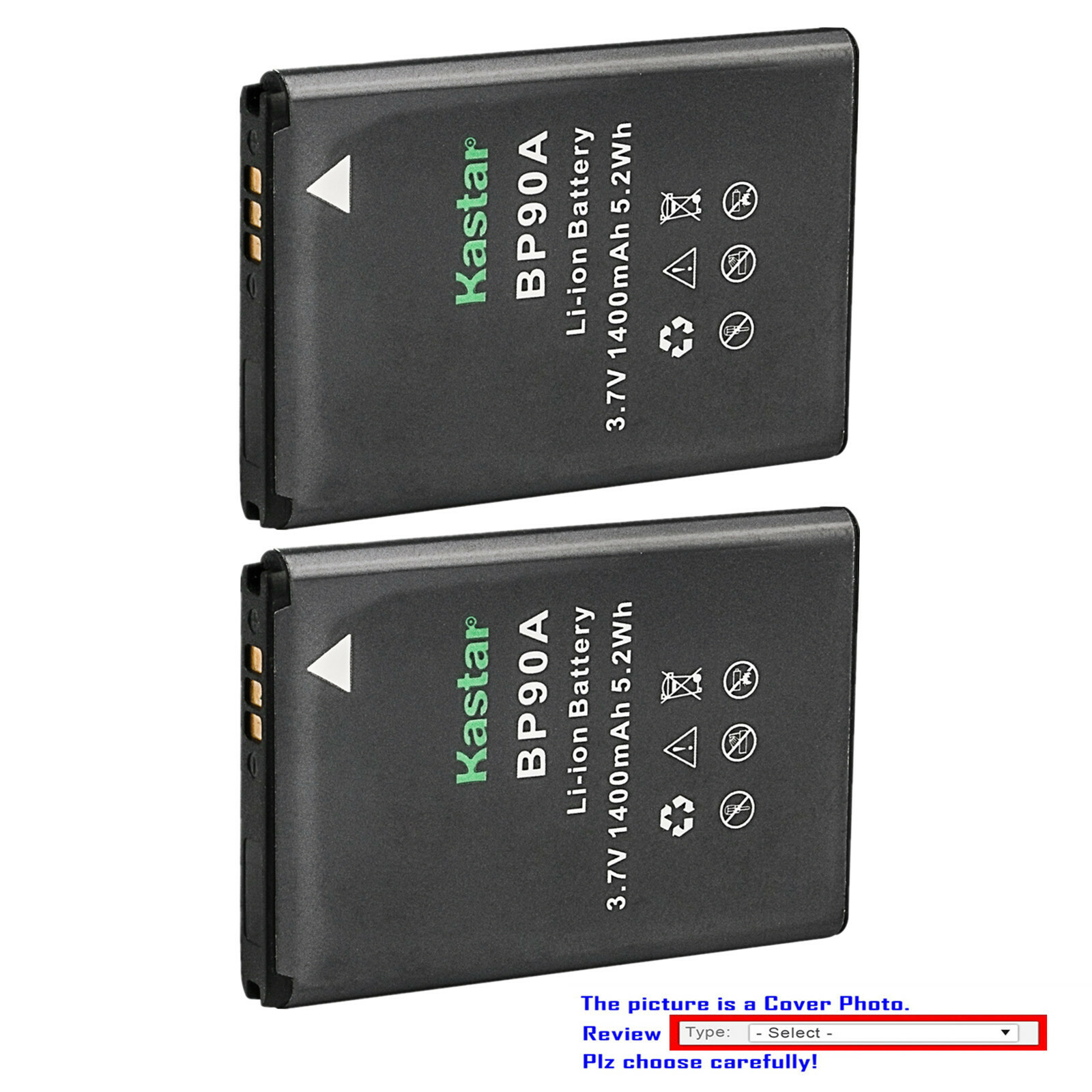 Kastar Battery Pack Replacement for BP-90A IA-BP90A & Samsung HMX-E10 ...