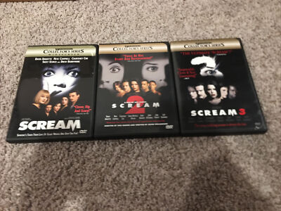 Scream Trilogy DVD Set Collector's Edition 1 2 3 VGC USED Neve Campbell ...