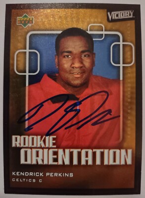 KENDRICK PERKINS BIG PERK BOSTON CELTIC SIGNED RC ROOKIE UPPER DECK ...