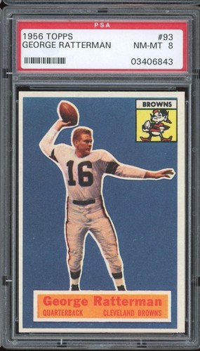 1956 Topps Football #93 George Ratterman PSA 8 *d2 | eBay