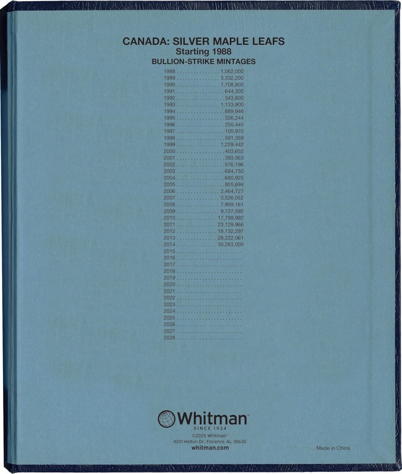 Whitman Classic® Coin Album - Canada Silver Maple Leafs: Starting 1988 ...