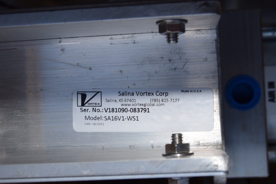 Salina Vortex SVC Cylinder Roller Gate Valve 16" SA16V1-WS1 SA16V1WS1 ...