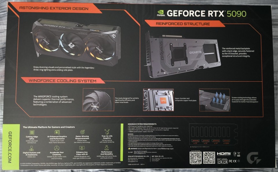 Gigabyte Nvidia GeForce RTX 5090 Gaming OC 32G with RGB (Brand New in ...