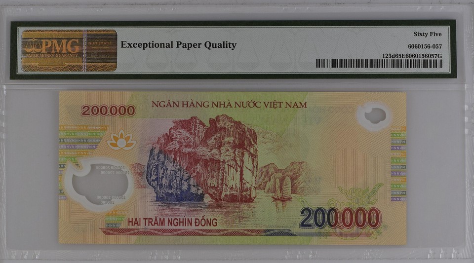 Viet Nam 2010. 200,000 Dong P. 123d Ascending Ladder Serial Number PMG ...