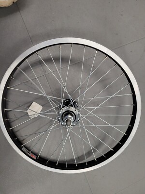 Weinmann AS7X BMX 20 " 14 mm axle front wheel silver / black 36 spoke ...