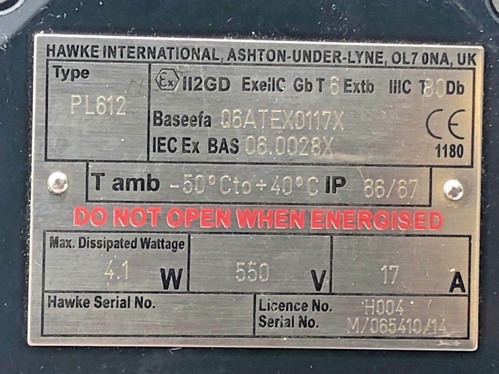 Hawke International PL612 17A Conduit Junction Box 4.1W 550V &Two ...