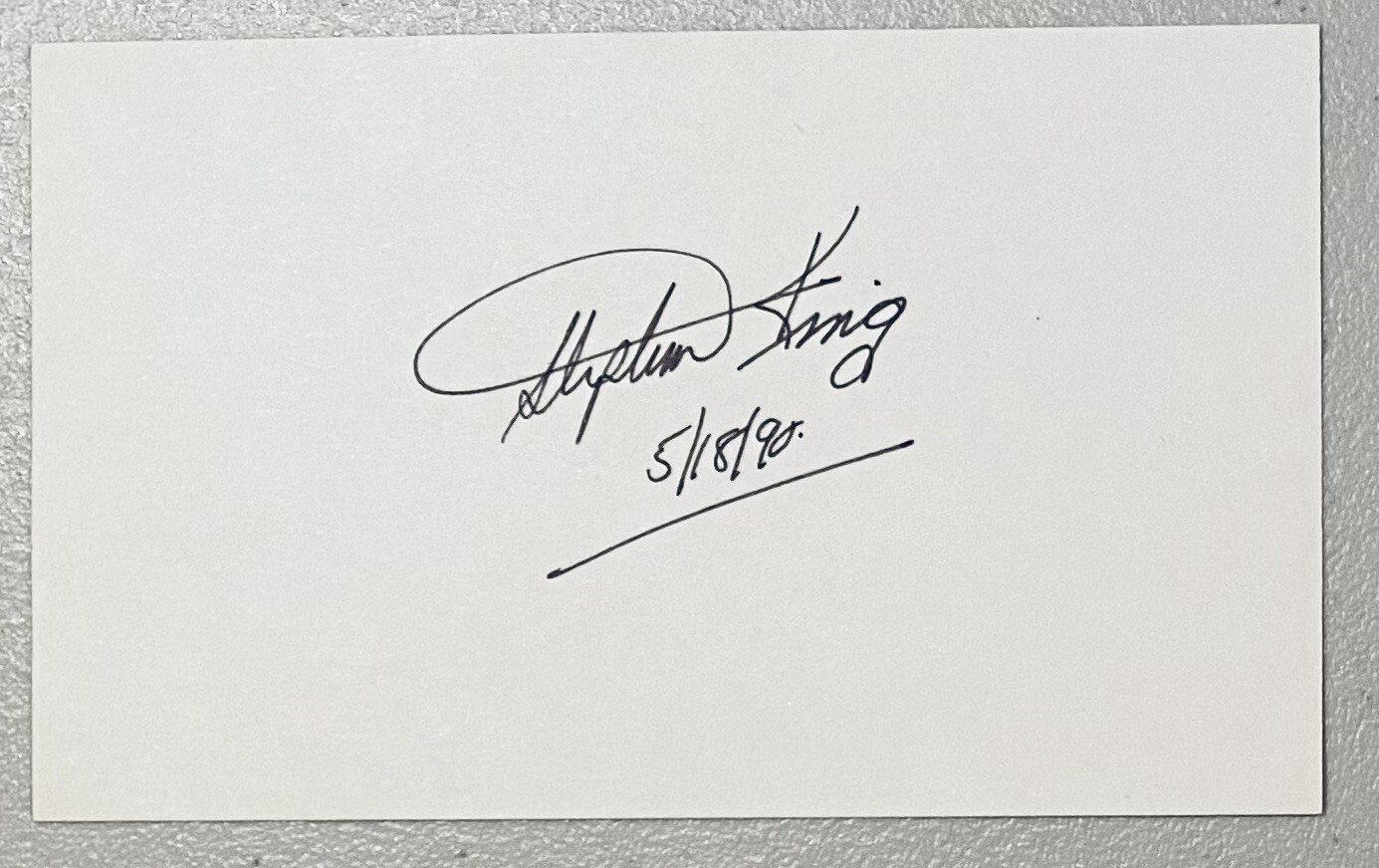 Stephen King Autographed Memorabilia | Signed Photo, Jersey ...