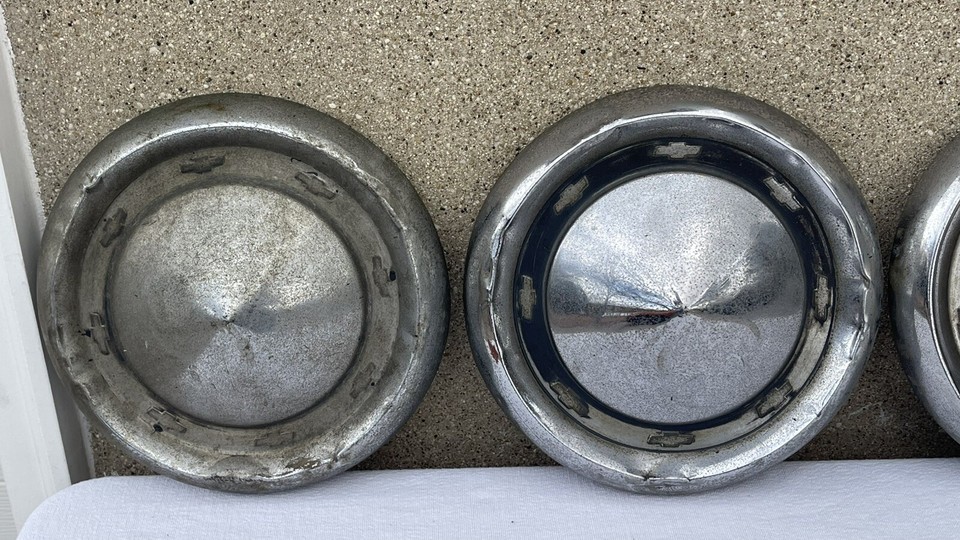 1955-1956 Chevy Chevrolet Hubcap Wheelcover Dogdish Poverty Hub Cap ...