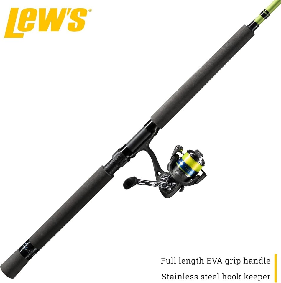 Crappie Thunder 10ft Graphite Spinning Rod & Reel Combo - Right or Left ...