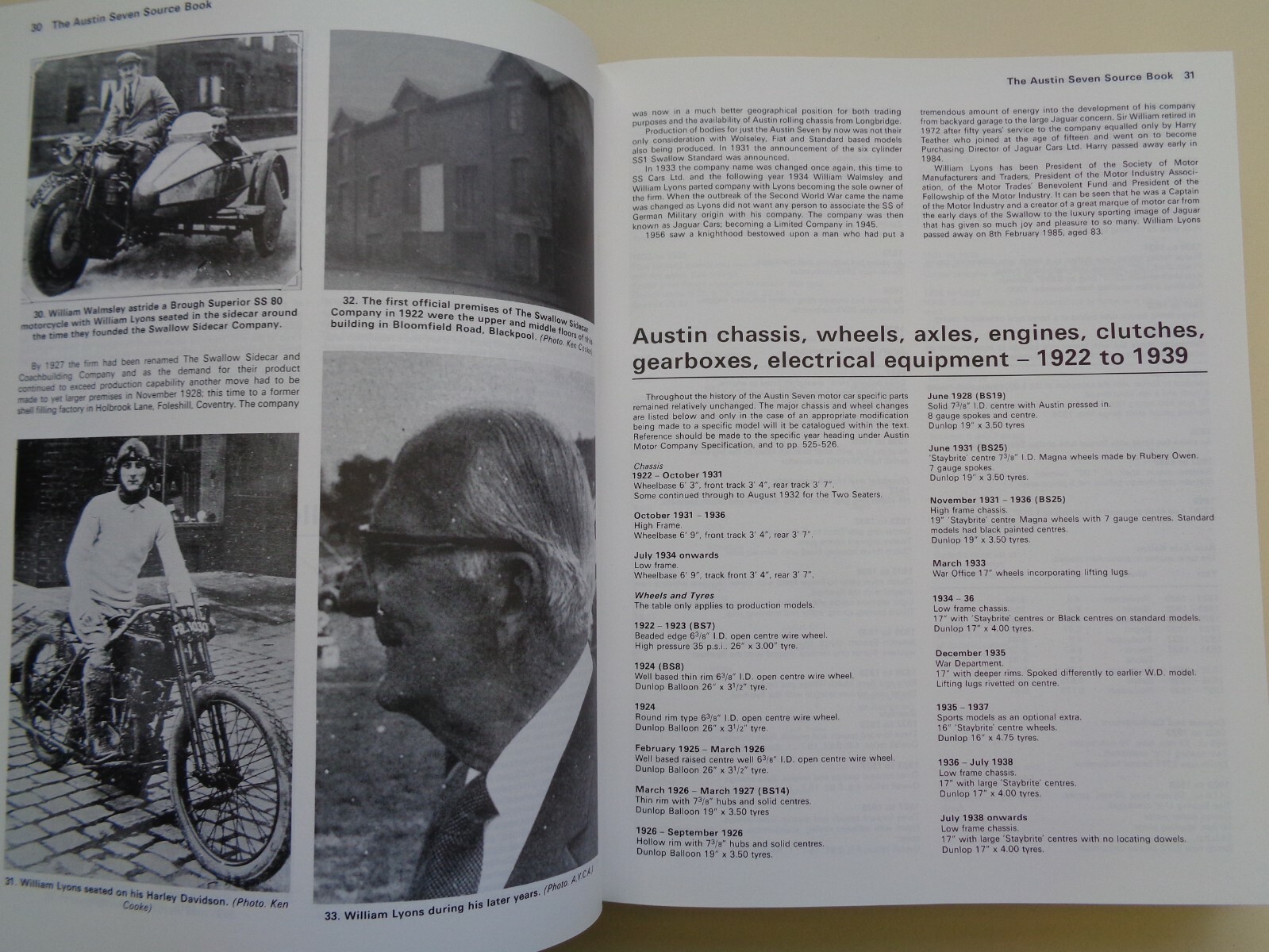 AUSTIN SEVEN 7 SOURCE BOOK by Bryan Purves 1st edition 1989 cw dust ...