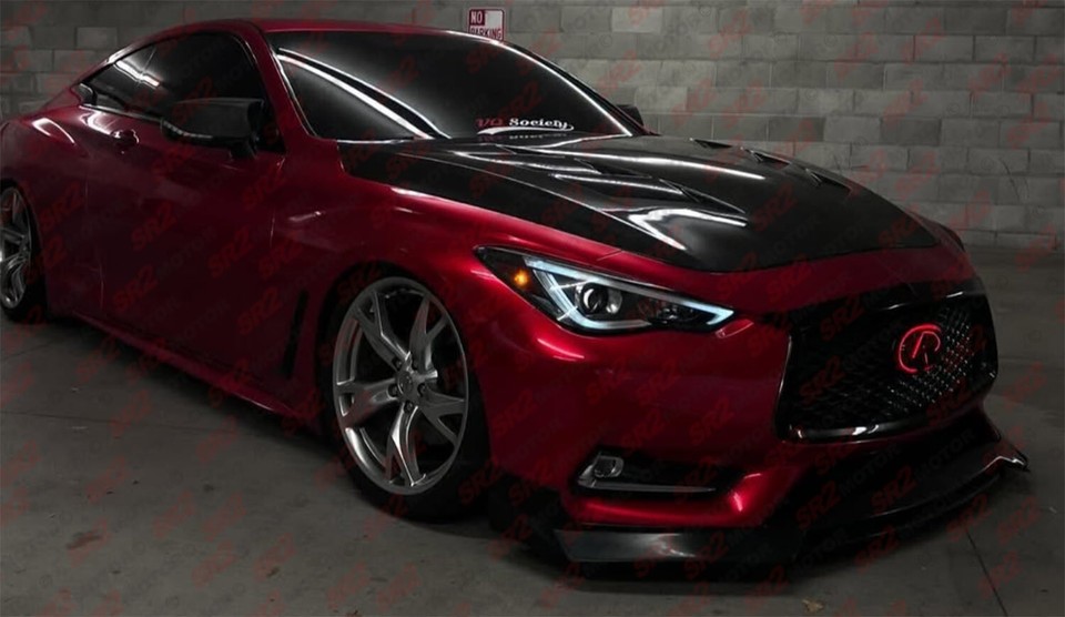 For 2017-2022 Infiniti Q60 RS Style Front Bumper Lip Splitter Spoiler ...