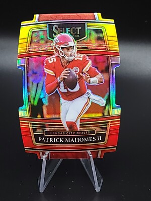 Patrick Mahomes II 2021 Select Prizm Red and Yellow Die Cut Football ...
