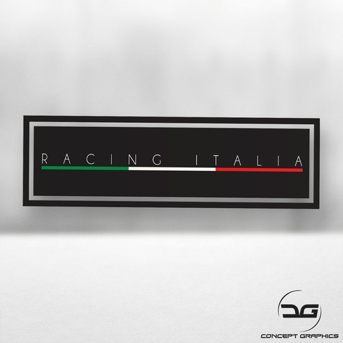 Racing Italia Italian Flag Car Slap Sticker Funny Stance Race Euro ...