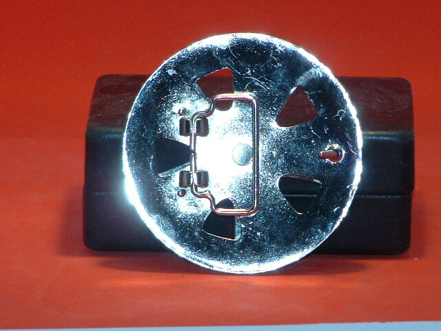 Pre-Owned Silver Tone Spinning Car Rim Belt Buckle | eBay