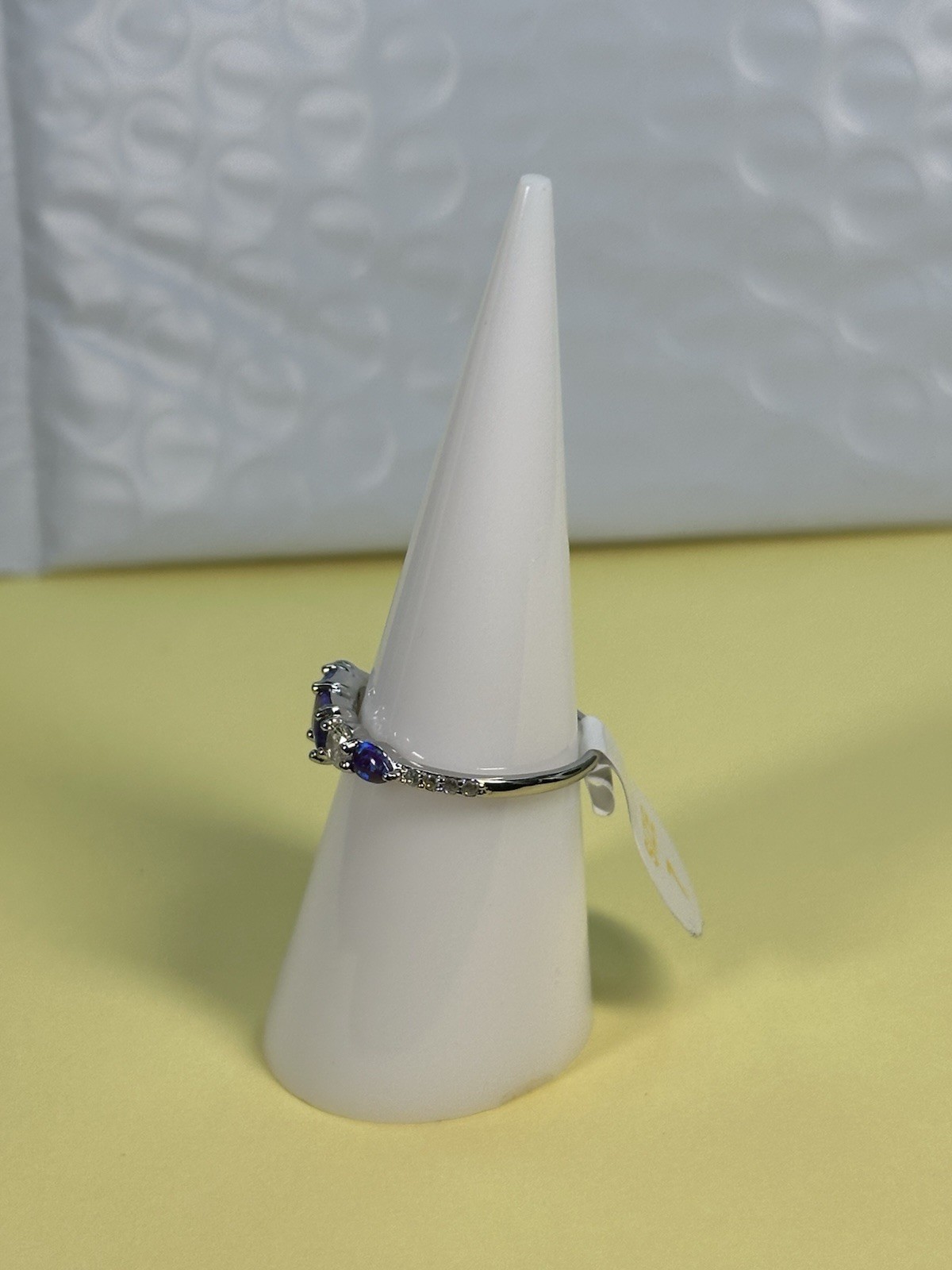 NWT Ring Bomb Party Sz7 RBP Petite Purple Fire Opals Rhodium P Costume ...